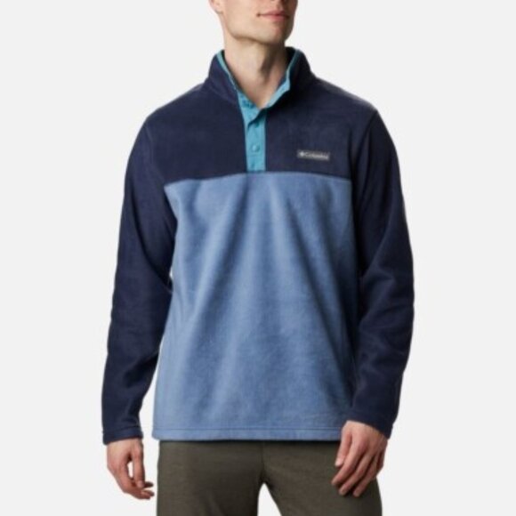 Columbia | Sweaters | Columbia Mens Medium Blue Two Toned Fleece ...